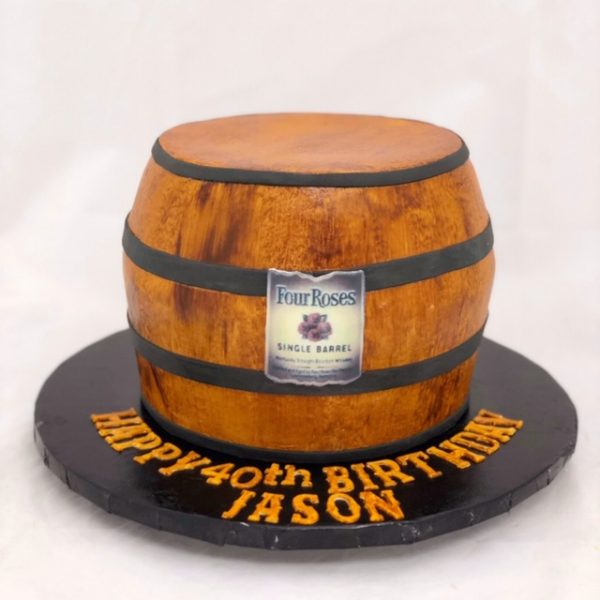 Whiskey Barrel Cake - All Things Cake
